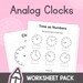 Analog Clocks – 1st, 2nd, 3rd Grade Telling Time Worksheets – no Prep ...
