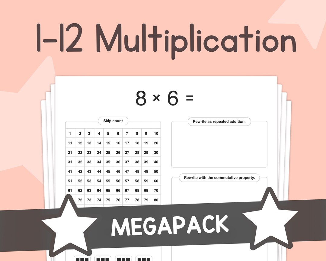 Multiplication Facts Megapack 1st 2nd 3rd Grade - Etsy