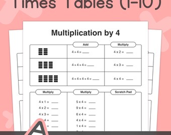 Times Tables Worksheets 2nd & 3rd Grade 1-10 Multiplication Facts ...