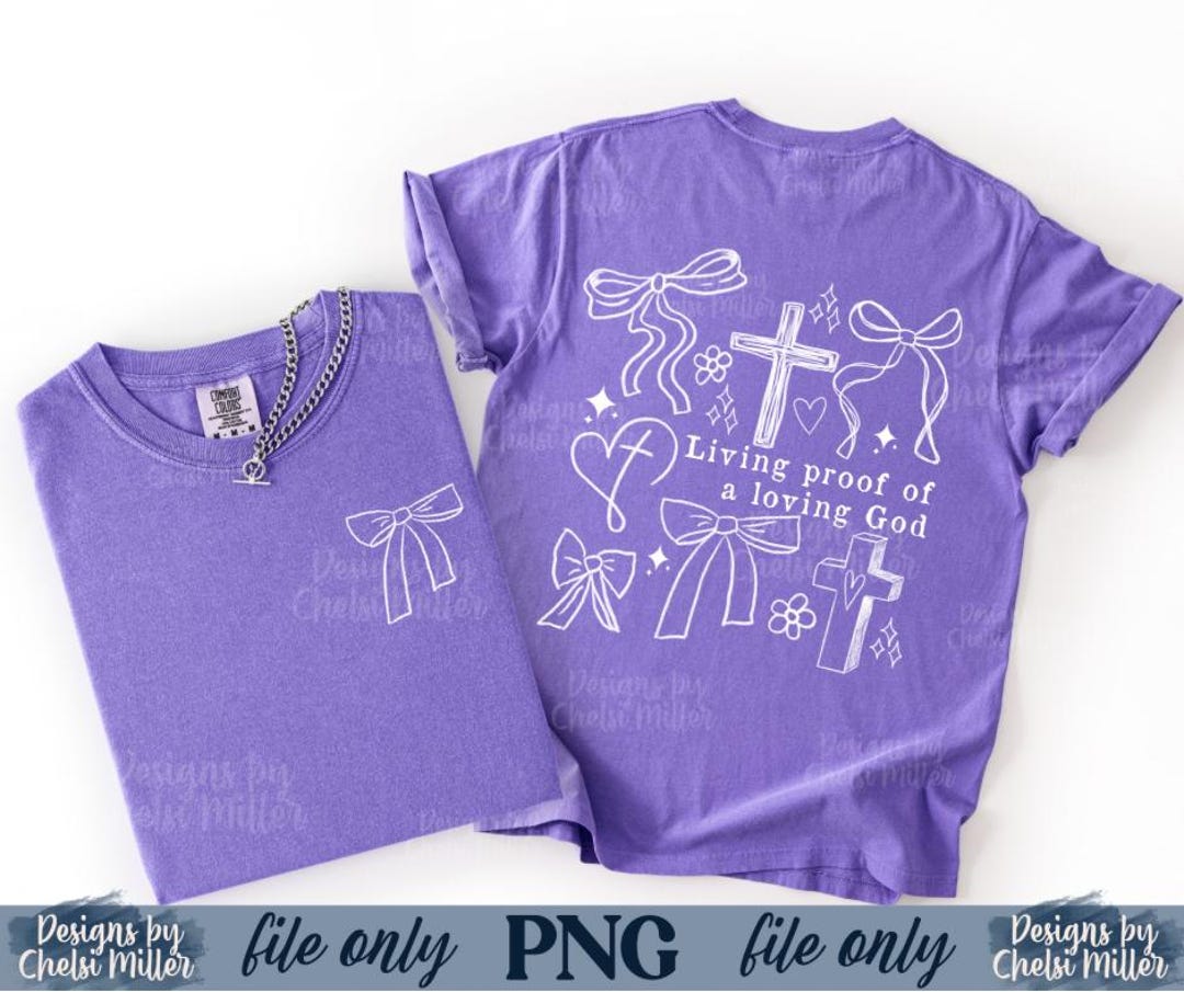 Christian PNG | Bow Cross Shirt Design (digital Download) - Etsy