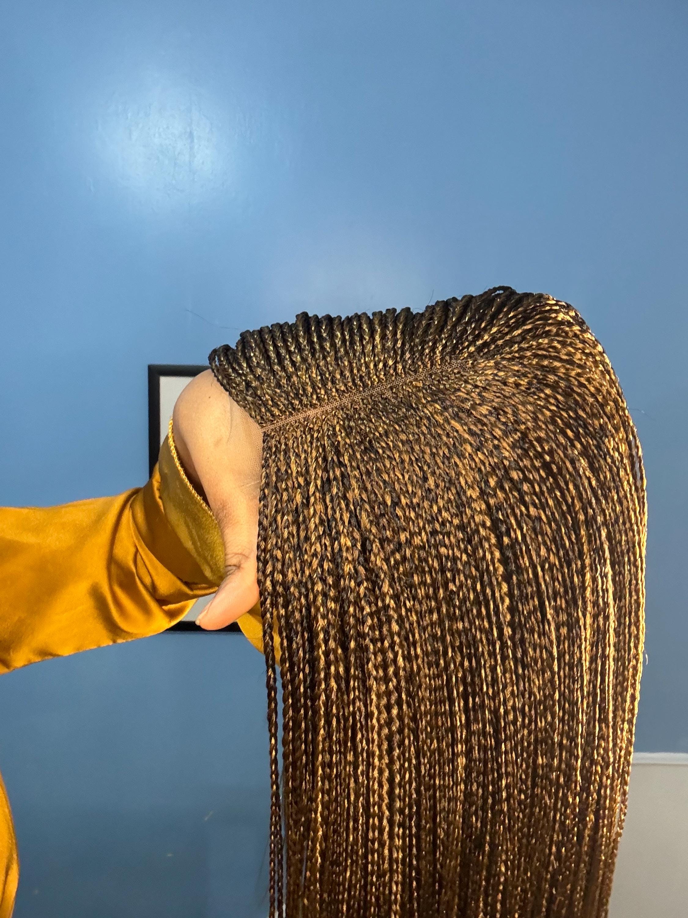 Short Micro Braids Wig, Shoulder Length Wig. 3 Tone Mix, Senegalese ...