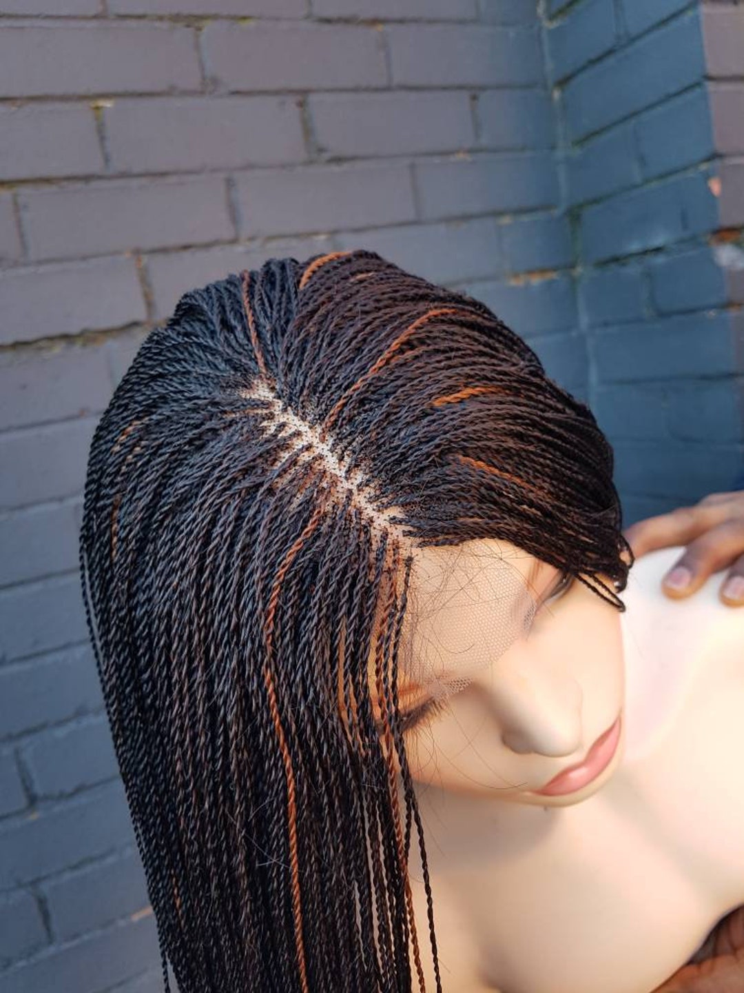 22 Inches Micro Twist Wigs, Braided Lace Wig, Braided Wigs on Etsy ...