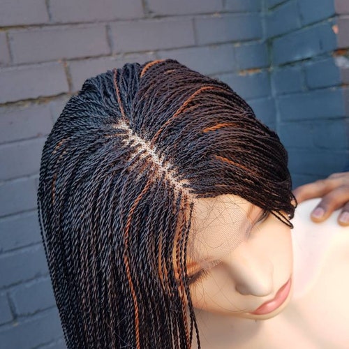 22 Inches Micro Twist Wigs Braided Lace Wig Braided Wigs On Etsy