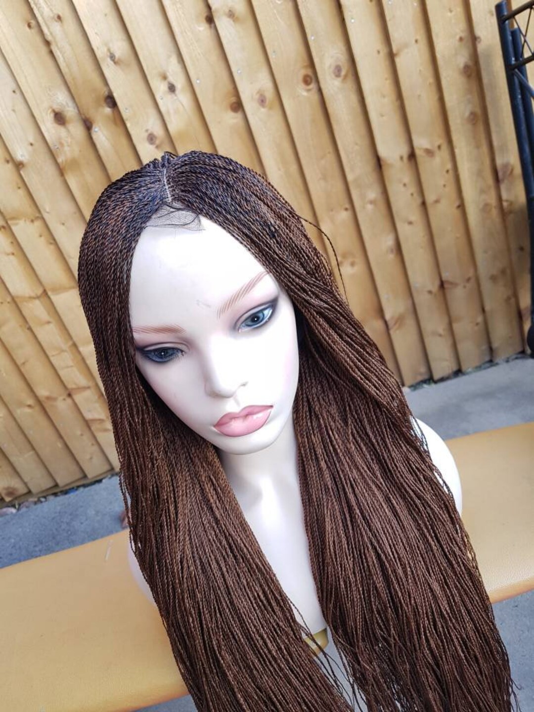 Lace Closure, Chestnut Braided Wig, African American Cheap Braided Wig ...