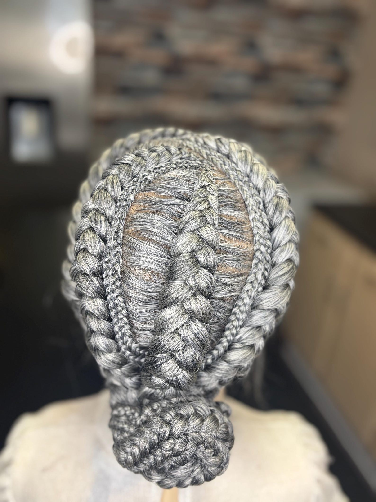 Silver Hair, Cheap Grey Braids, Jumbo Braids Micro Twist Wig, Short ...