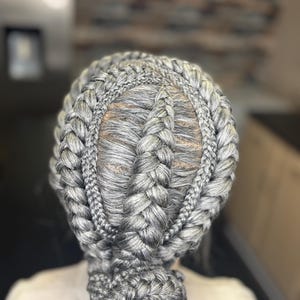 Silver Hair, Cheap Grey Braids, Jumbo Braids Micro Twist Wig, Short ...