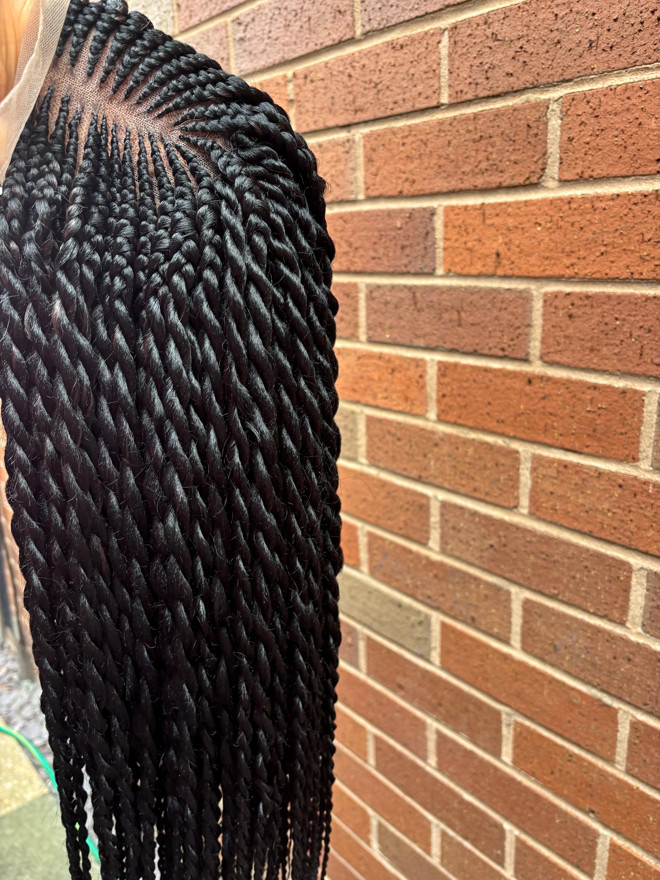African Braided Wig, Braided Wig for African Women, Braids Wig, Cornrow ...