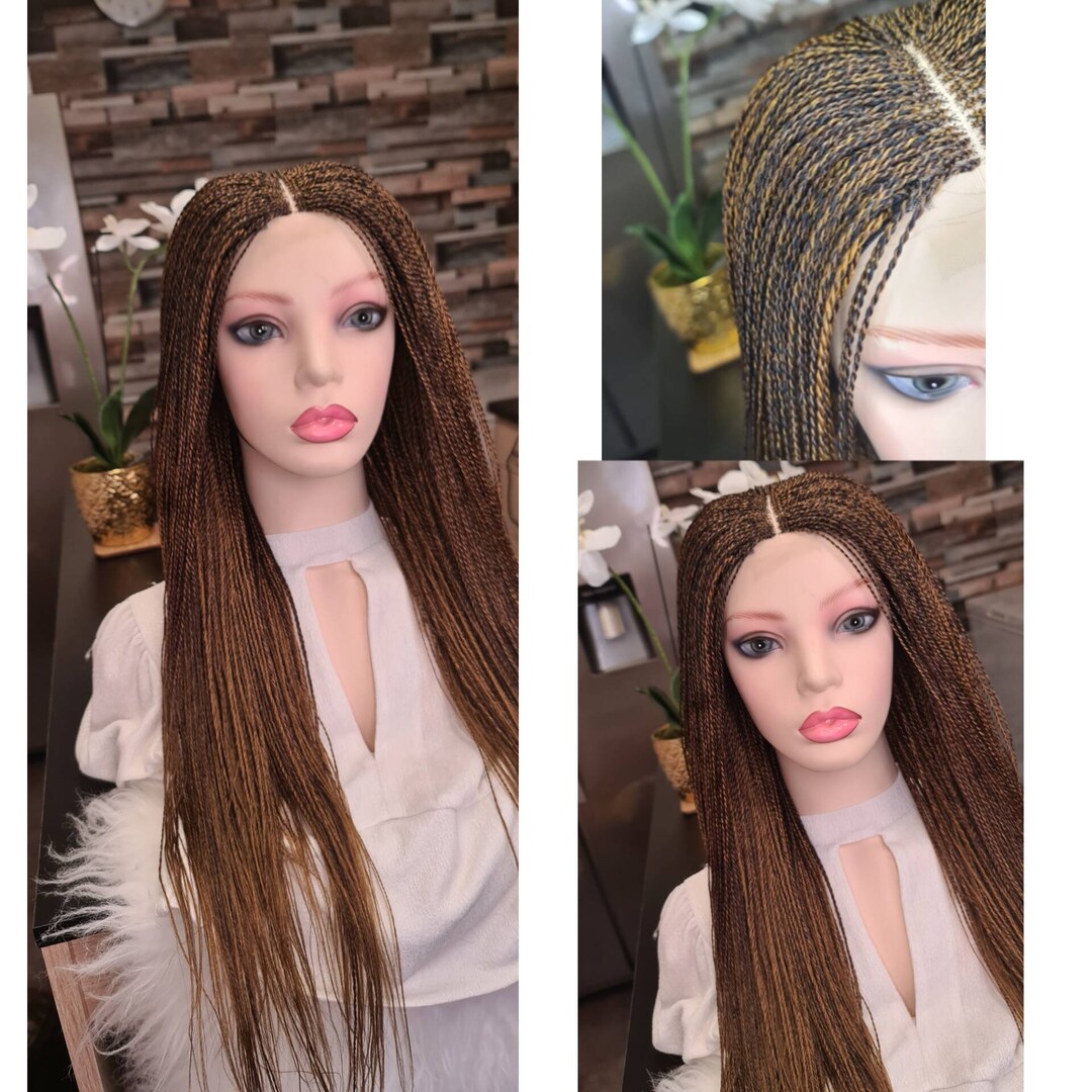 Micro Twist Wig, Blonde Mix Wig, Braided Blonde Mix , Braided Wig, Lace ...