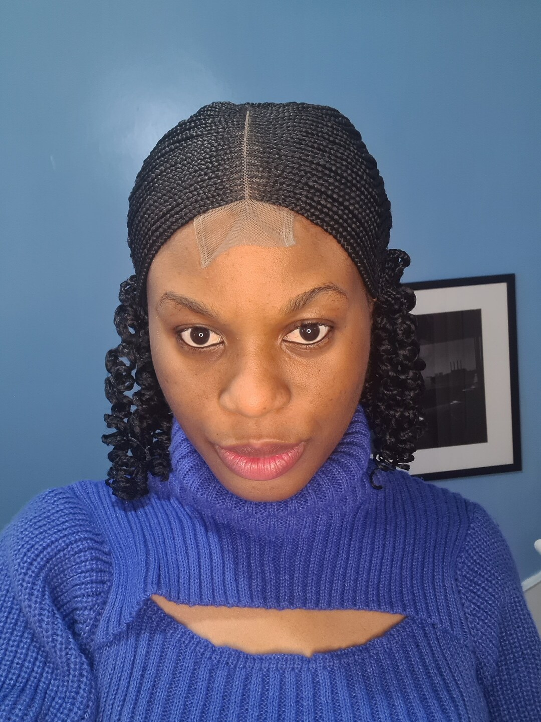 Beautiful Braided Cornrow Ghana Weaving Wig, Protective Wigs, Glueless ...