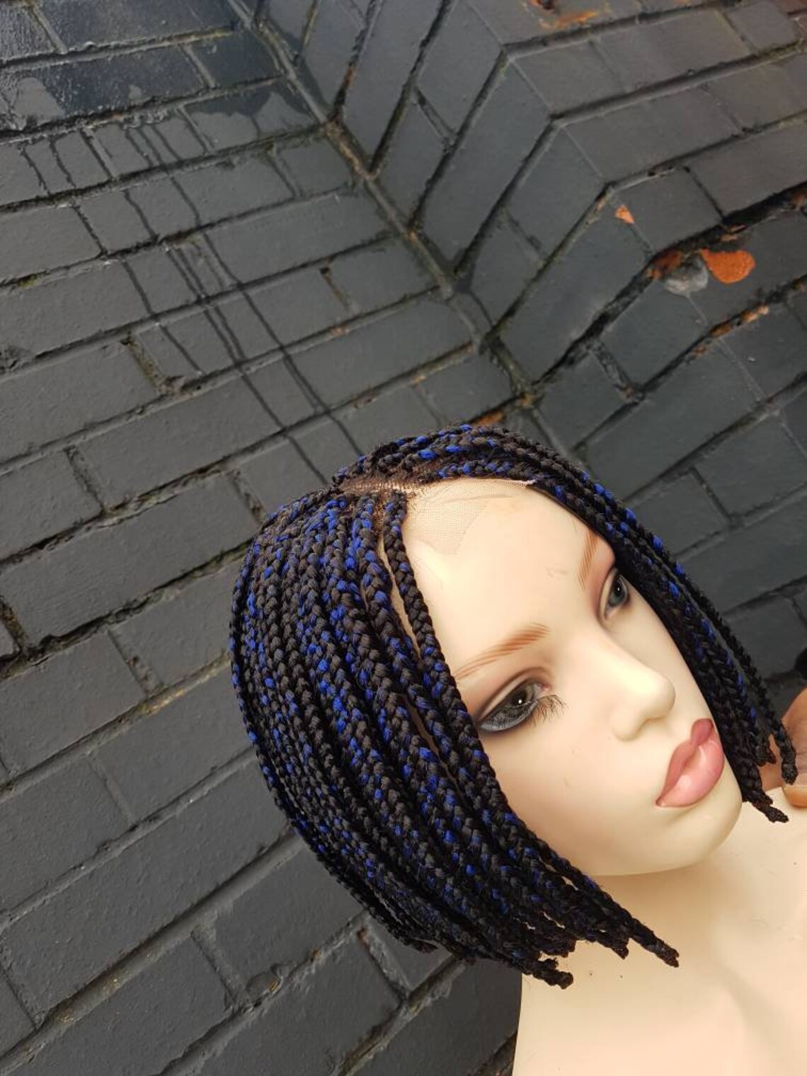 Bob Wig, Blue Bob Wig, Short Bob Wig, 8