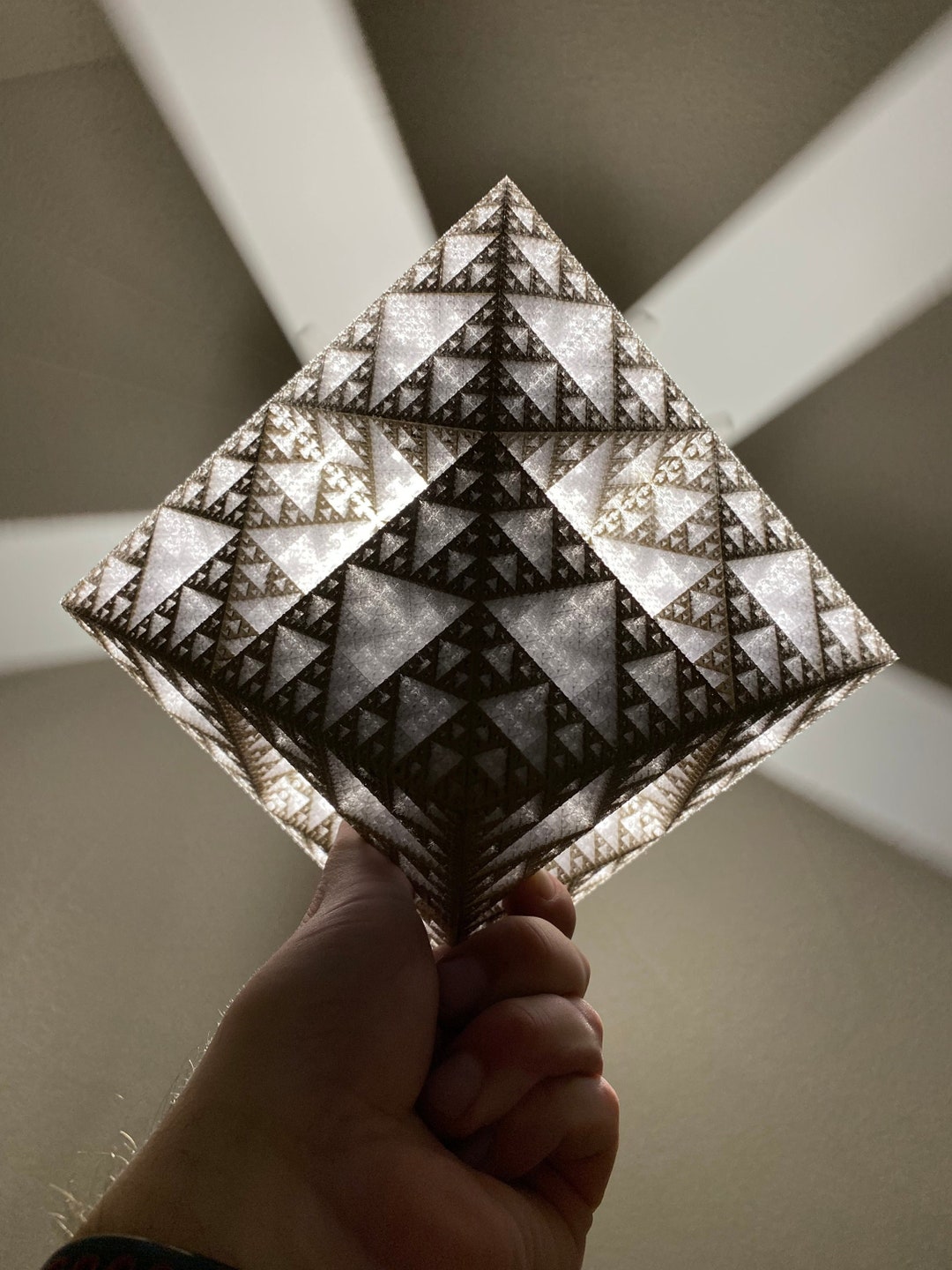 3D Printed 192mm Sierpinski Fractal Pyramid in Crystal Polycarbonate - Etsy