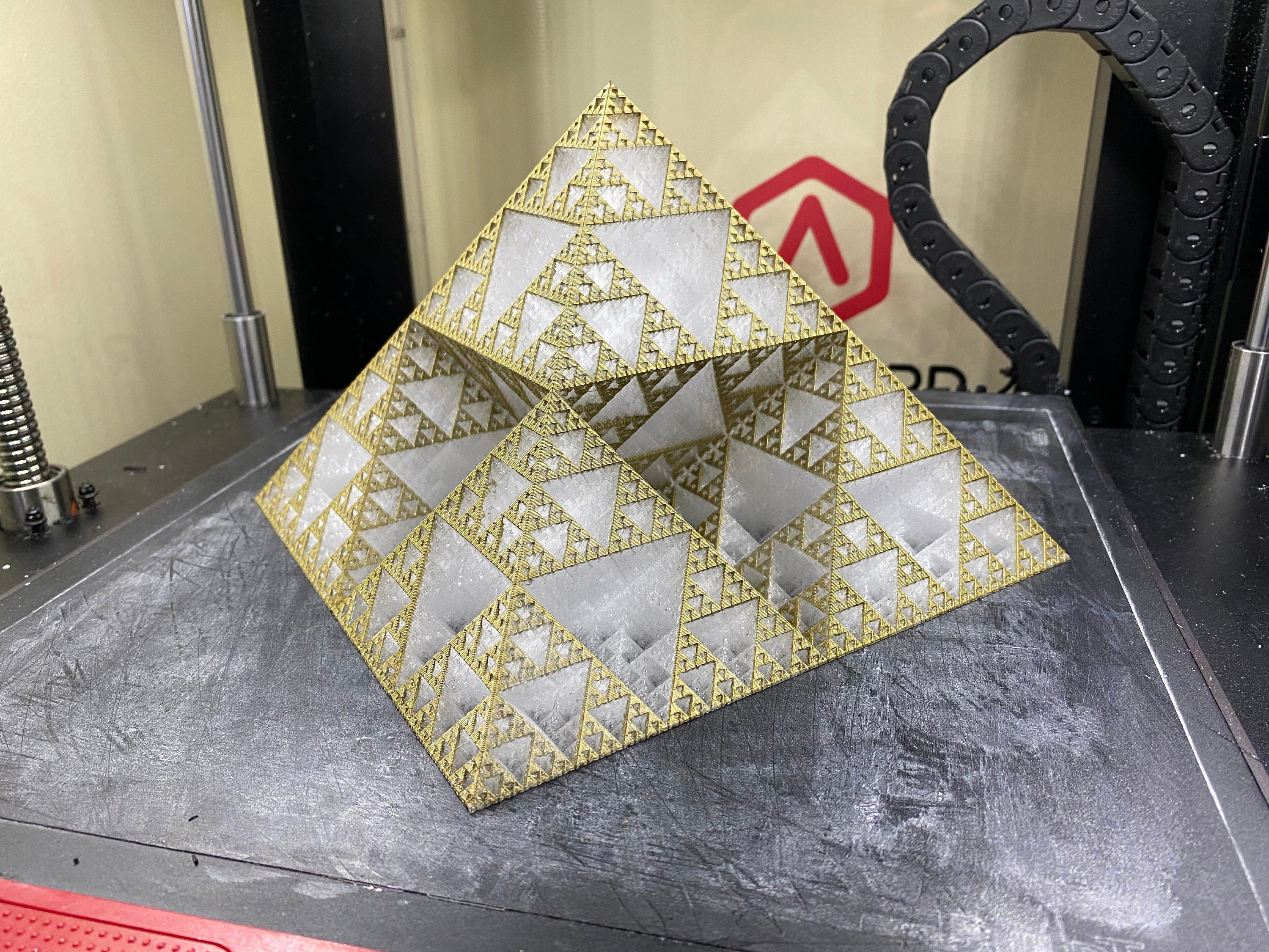 3D Printed 192mm Sierpinski Fractal Pyramid in Crystal Polycarbonate - Etsy