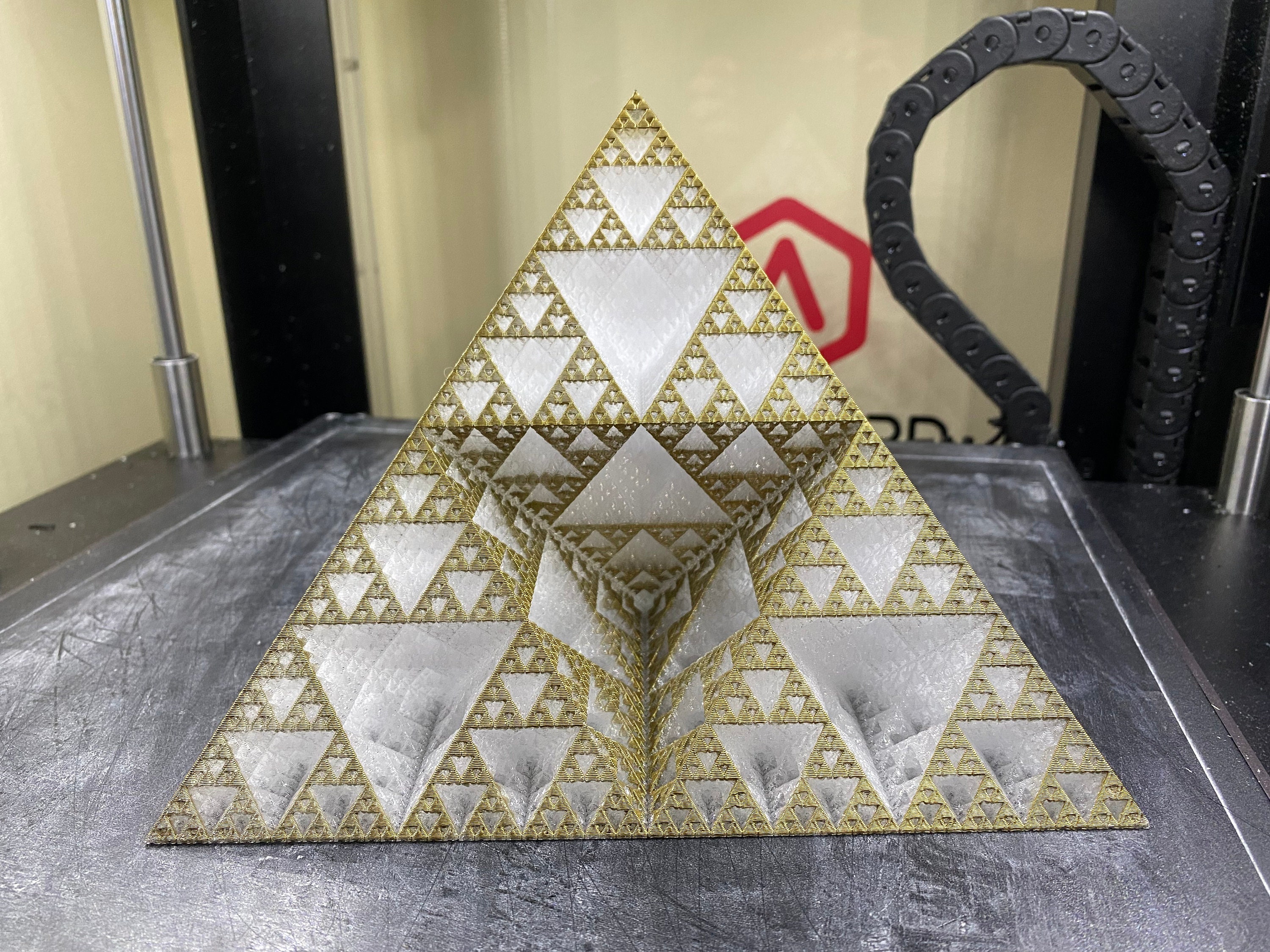 3D Printed 192mm Sierpinski Fractal Pyramid in Crystal Polycarbonate - Etsy