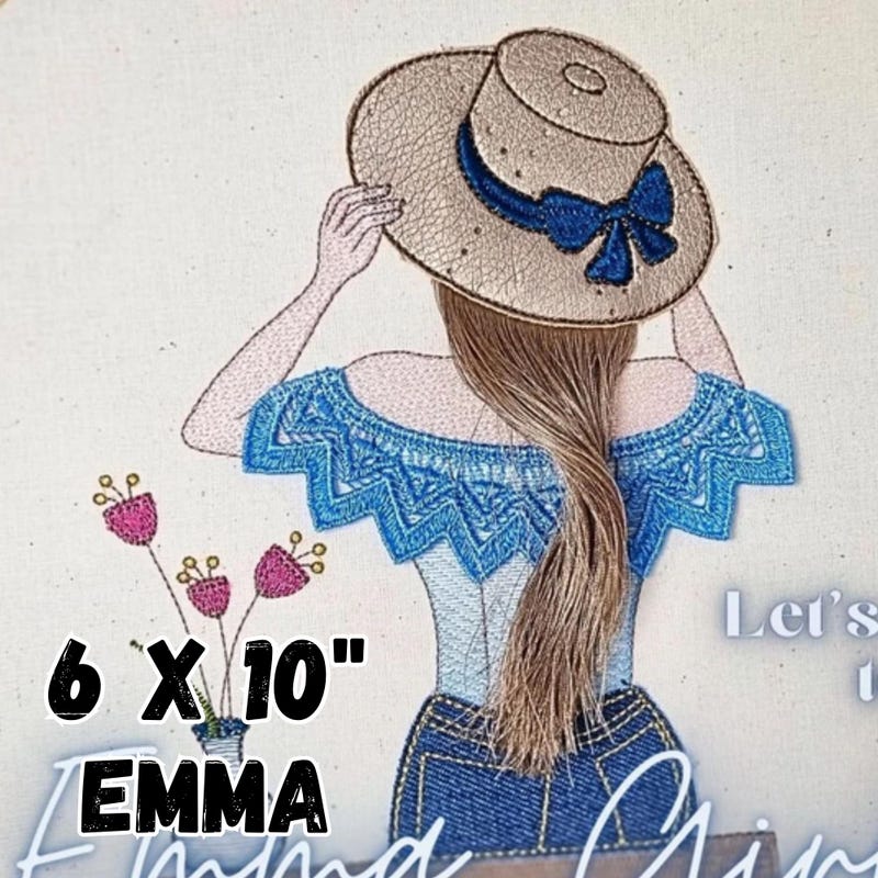Emma Embroidery Font Emma - Etsy