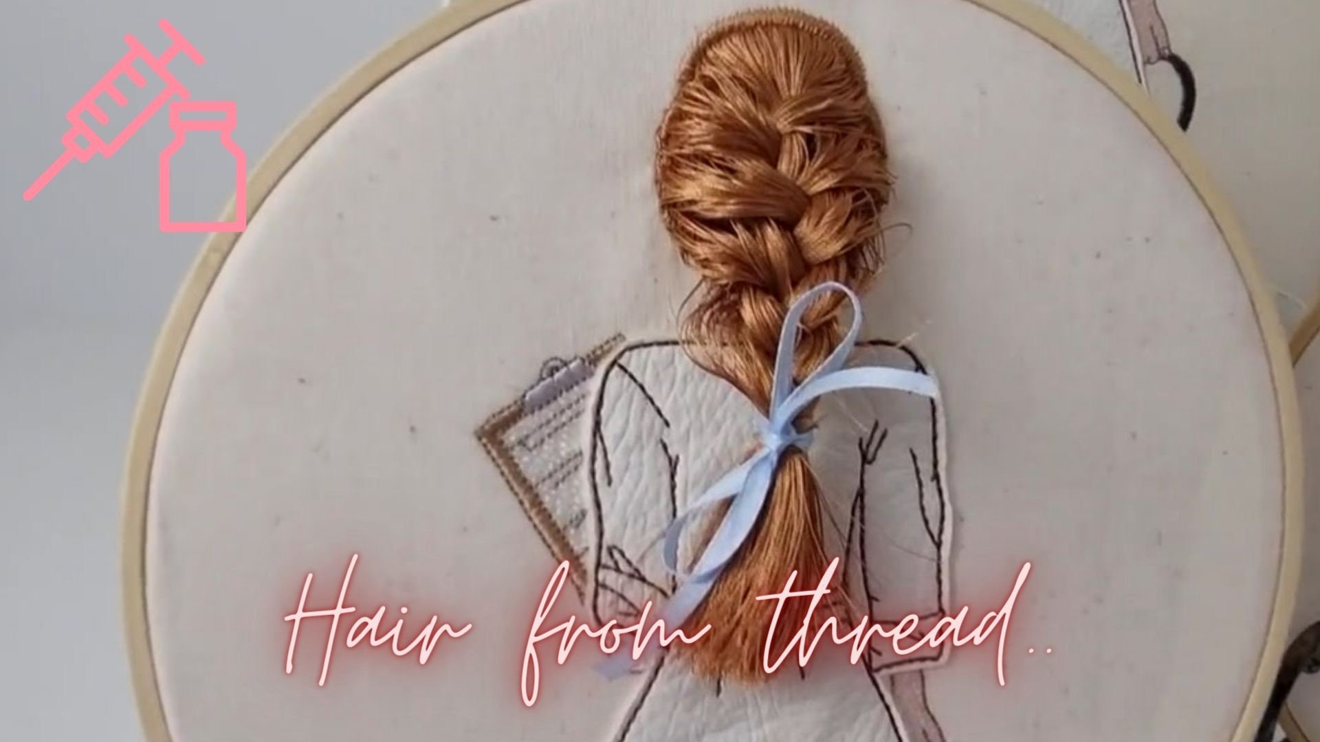 3D Hair Nurse Nelly 5x7 Hoop Applique Machine Embroidery Design-jump ...
