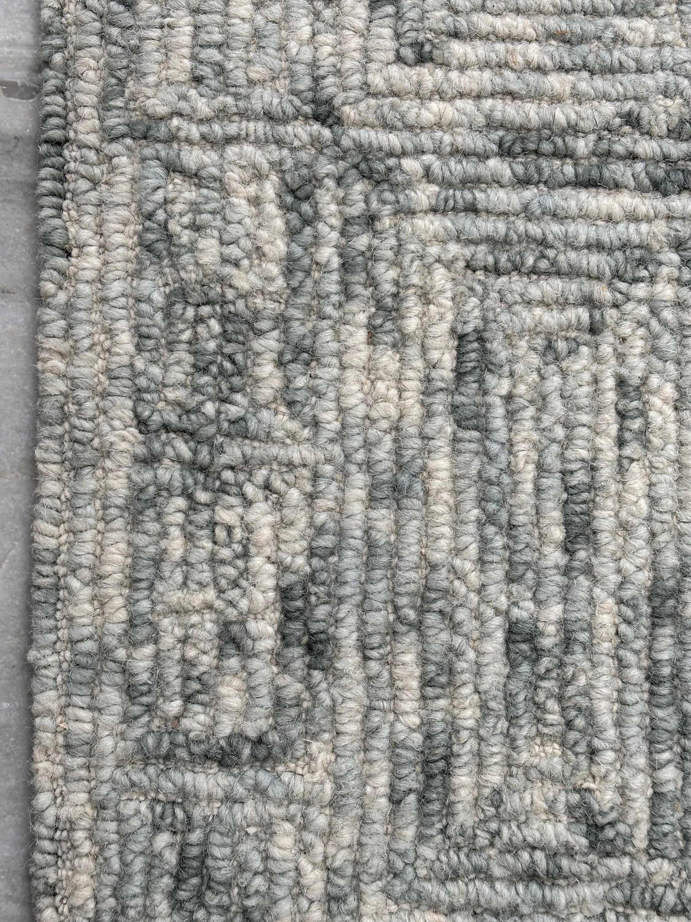 Hand Tufted, Modern Geometric Loop, Natural Wool, Area Rug. Available ...