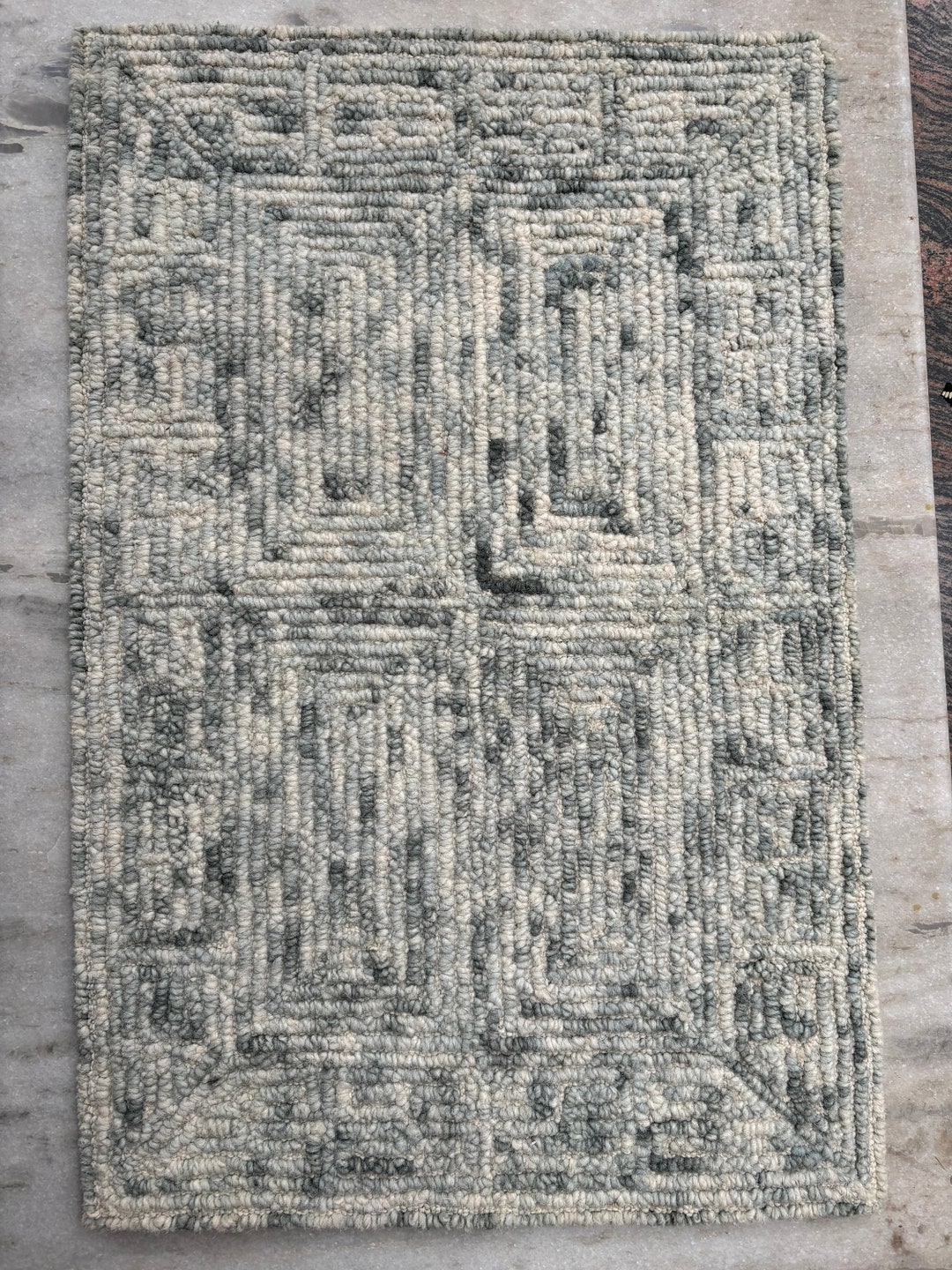 Hand Tufted, Modern Geometric Loop, Natural Wool, Area Rug. Available ...