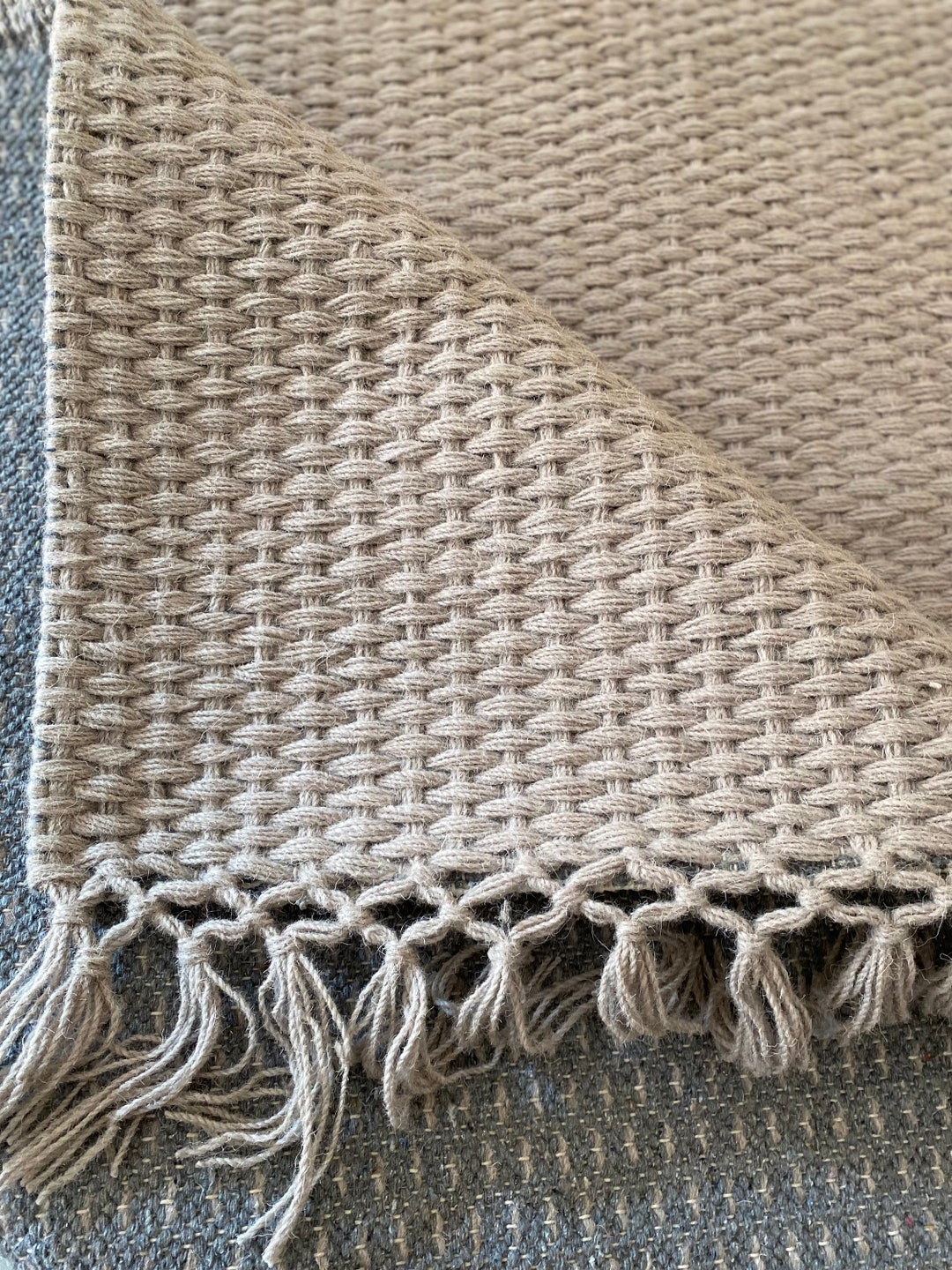 Hand Woven, Basketweave, Wool Rug. Available in Multiple Sizes ...