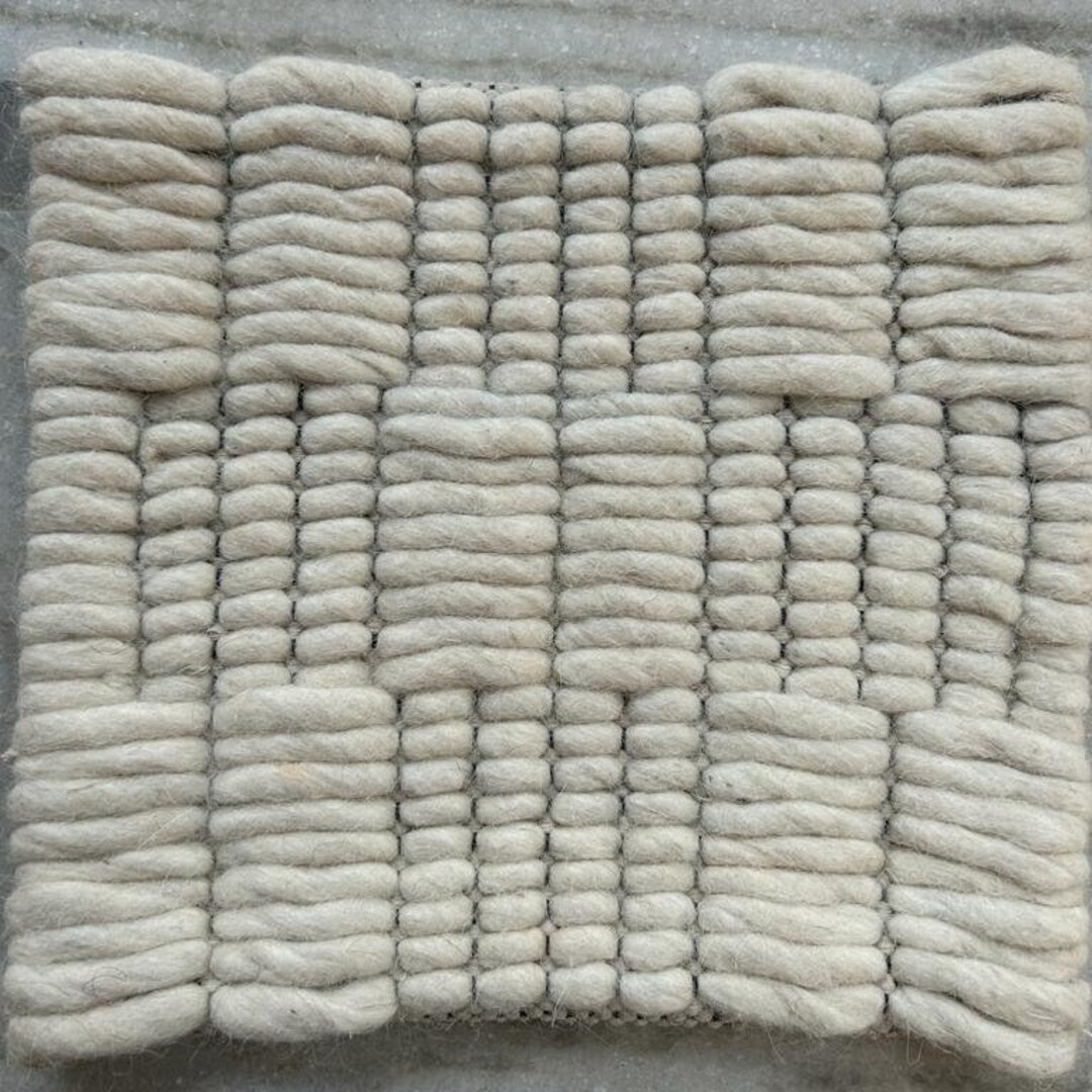 Hand Woven, Thick Stripe, Chunky, White & Black Flat Weave, Wool Rug ...