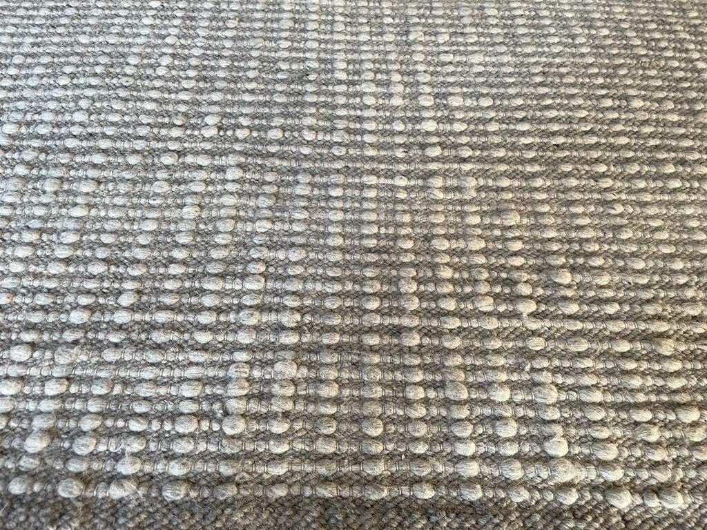 Hand Woven, Grey, High & Low Chunky Knit, Wool Area Rug. Customization ...