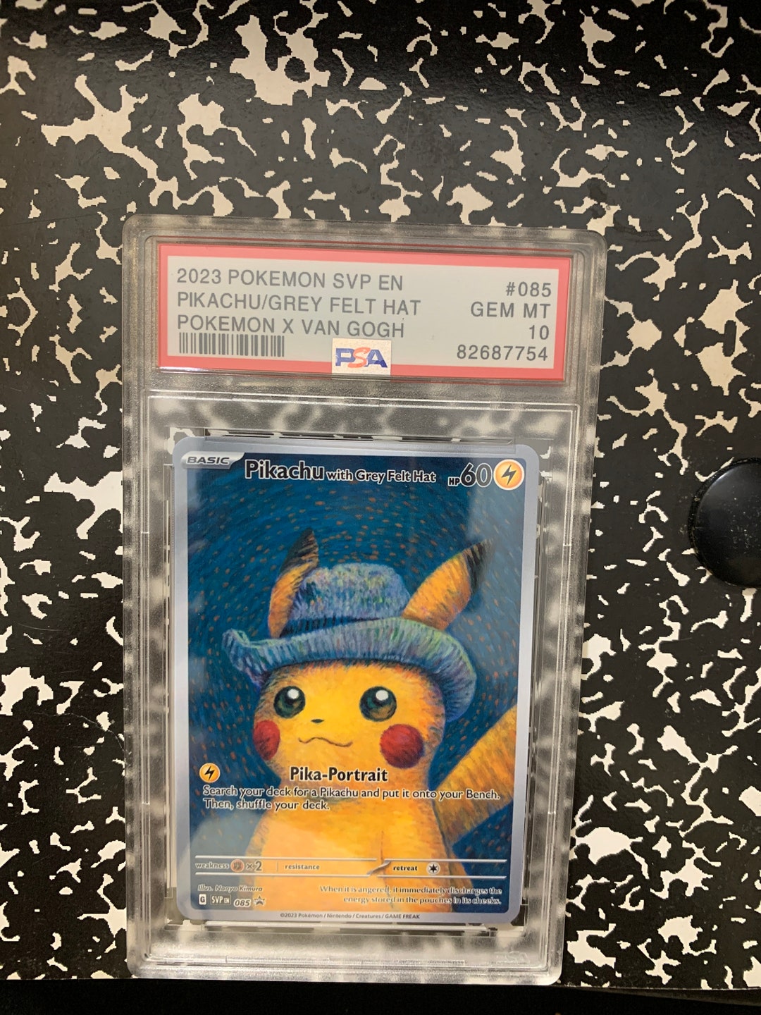 Pikachu/grey Felt Hat Psa 10 Replica - Etsy
