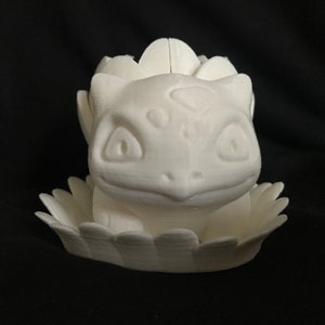 3D Printed & Hand-painted Bulbasaur Flower Planter W/ Leaf Drain Plate ...