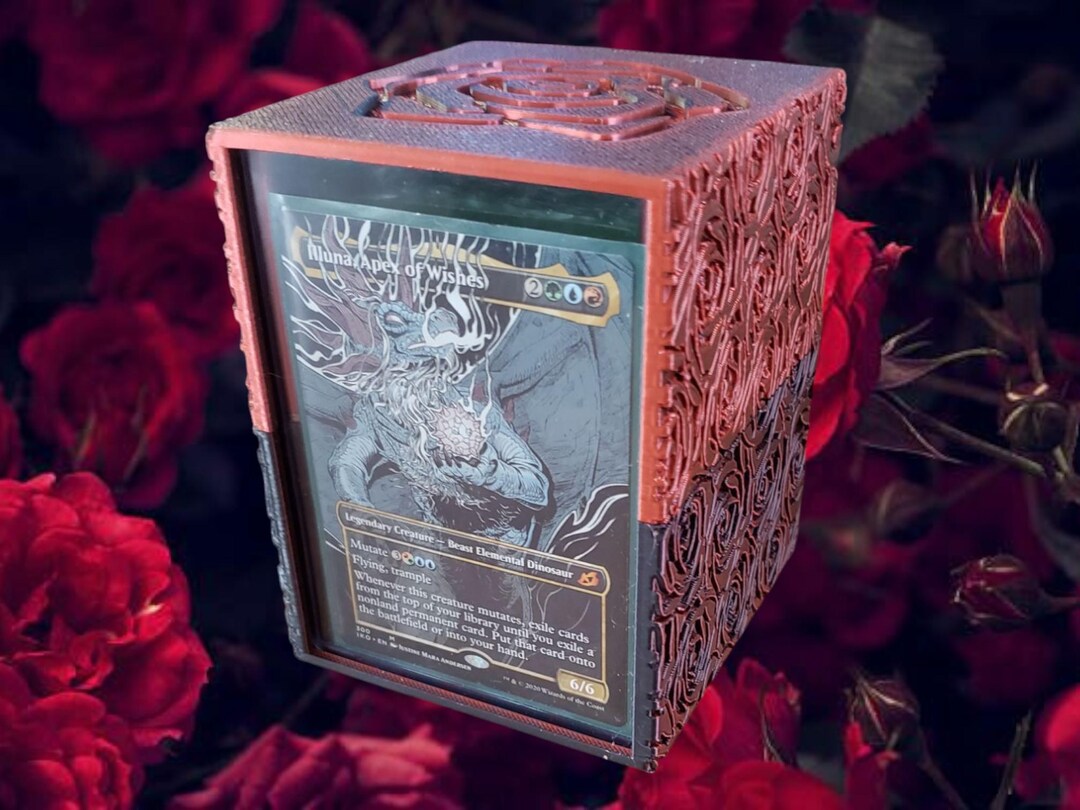 3D Printed Red/black Roses W/ Magnetic Lid MTG Commander Deck Box - Etsy