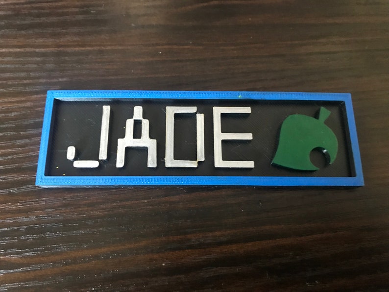 3D Printed & Painted Custom Nameplates With Symbols - Etsy