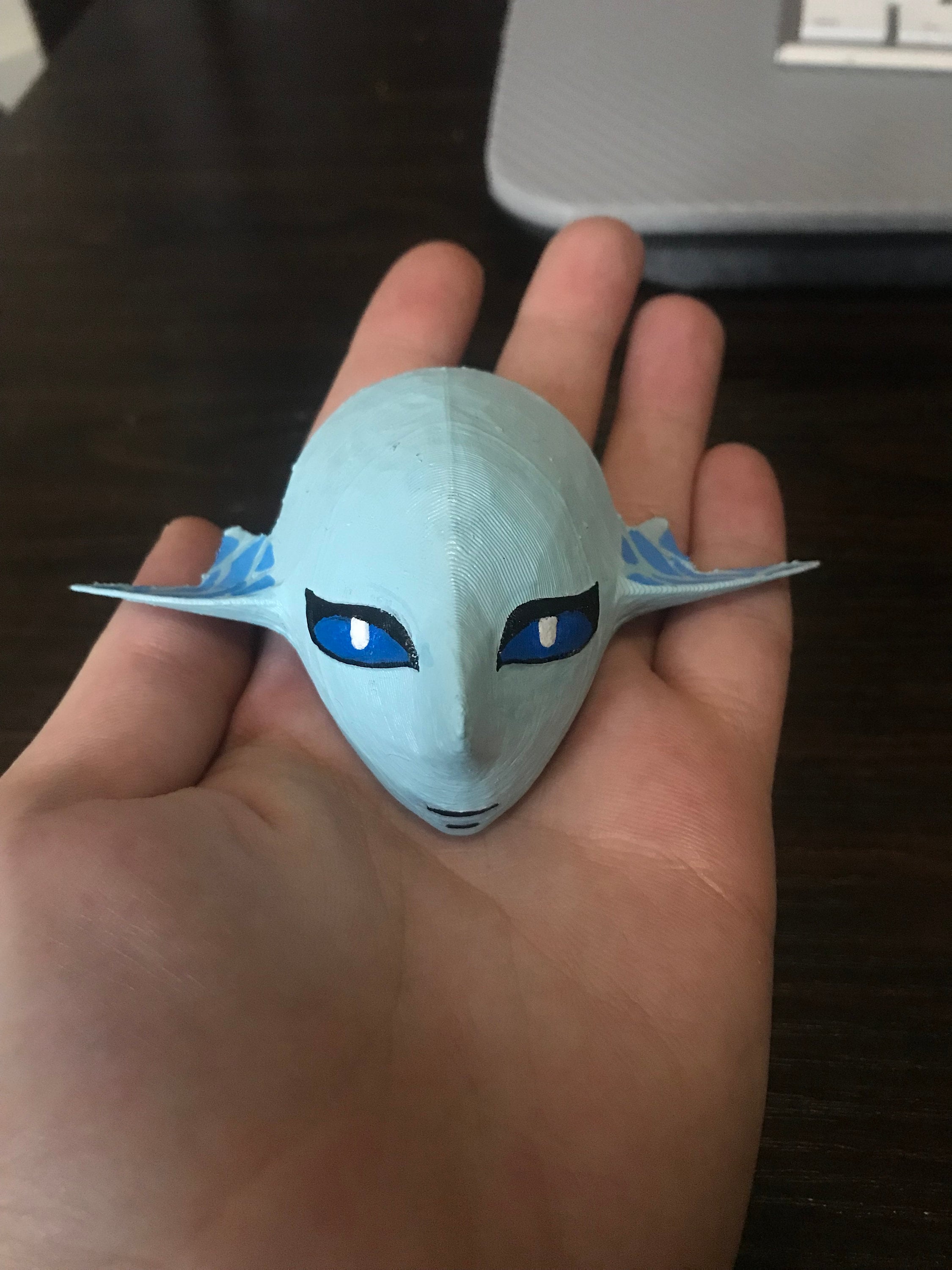 3D Printed & Hand-painted Miniature Zora Mask From Legend of Zelda - Etsy