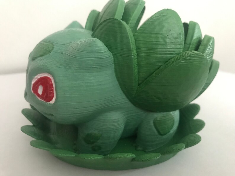 3D Printed & Hand-painted Bulbasaur Flower Planter W/ Leaf - Etsy