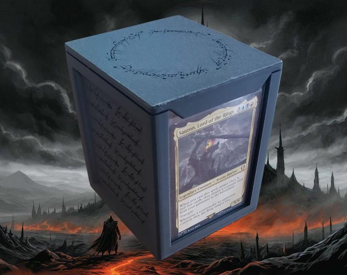 3D Printed Sauron MTG Commander Deck Box - Magnetic Lid - Etsy