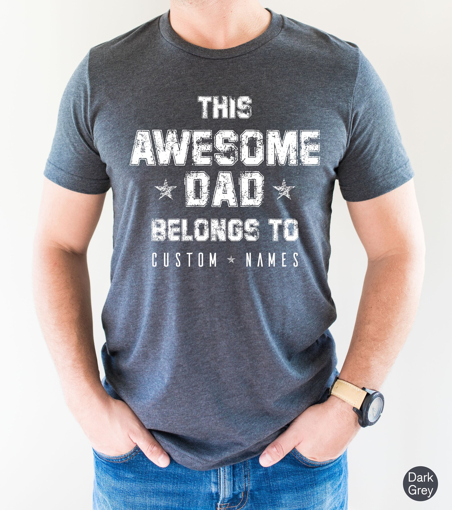 Custom Dad Shirt With Kids Names Awesome Dad Sweatshirt - Etsy