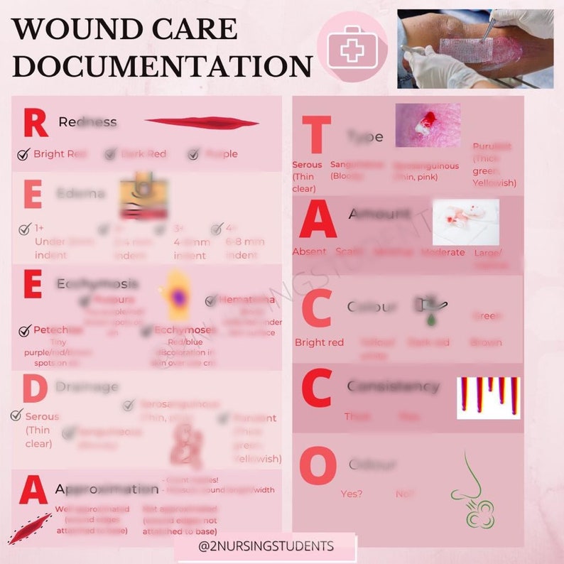 Wound Care Documentation - Etsy