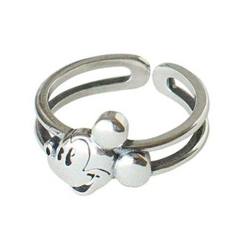 Mickey Mouse Ring Sterling Silver Disney Engagement Ring - Etsy