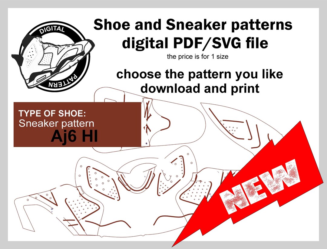 Sneaker Pattern - Etsy