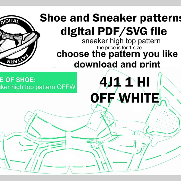 Sneaker Pattern - Etsy