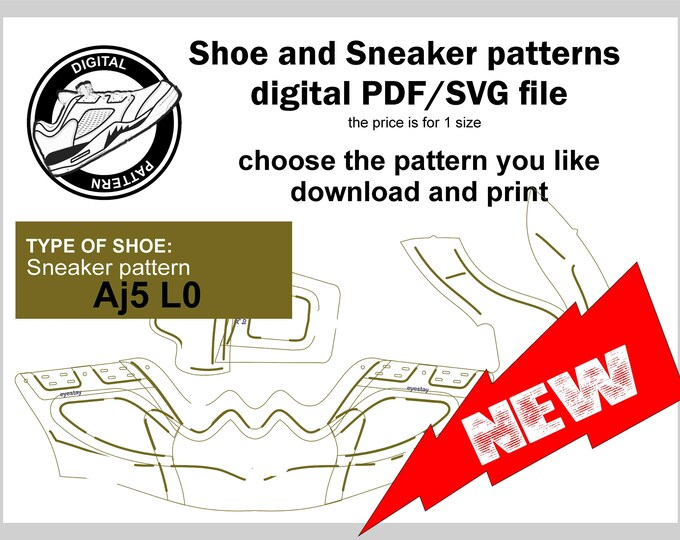 Sneaker Pattern - Etsy