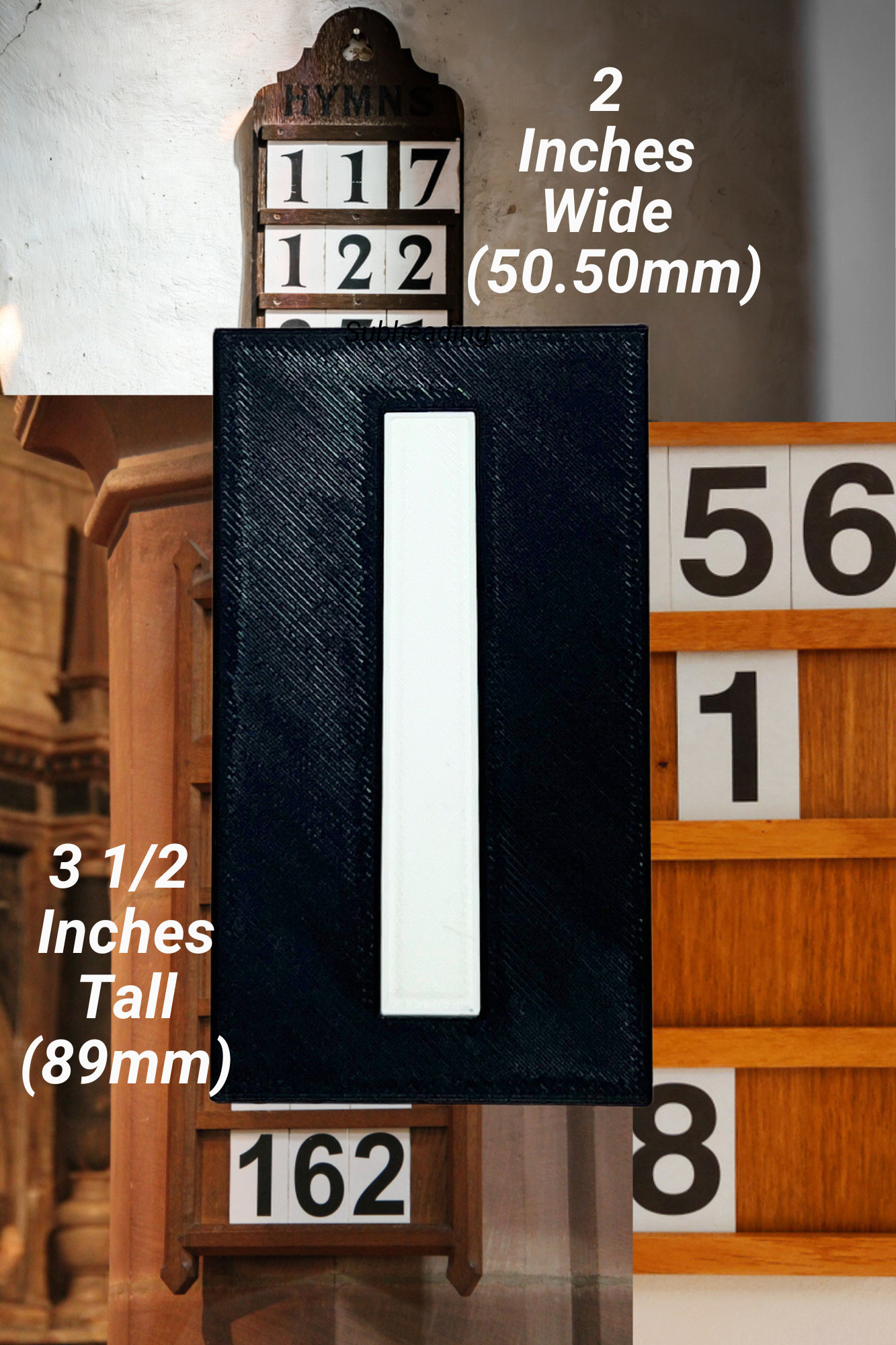 Church Hymn Board Numbers Set – Black & White 2" X 3.5" – Easy Read ...