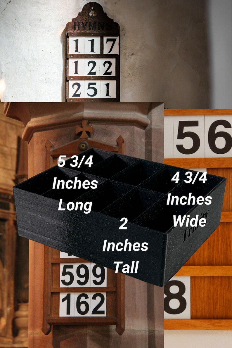 Church Hymn Board Number Box in Classic Black - 2 Sizes - Etsy