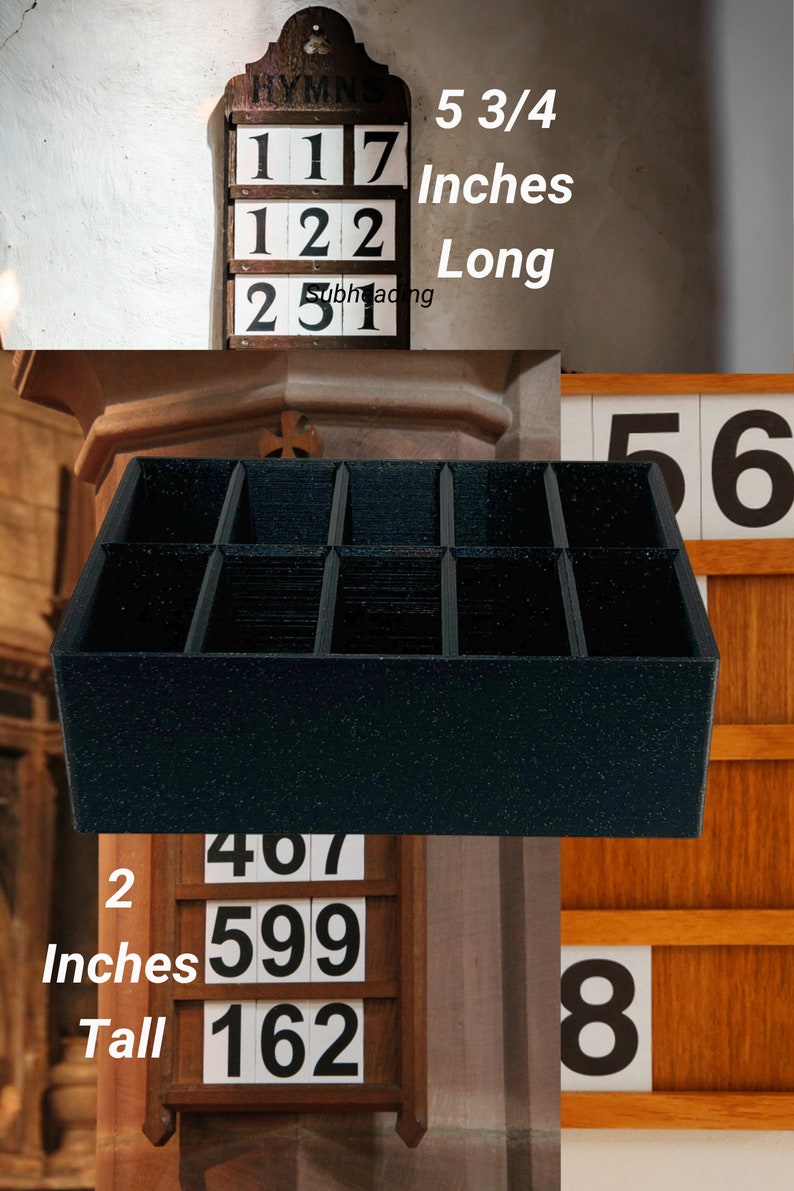 Classic Black Church Hymn Board Number Box – Custom Engraved, Standard ...