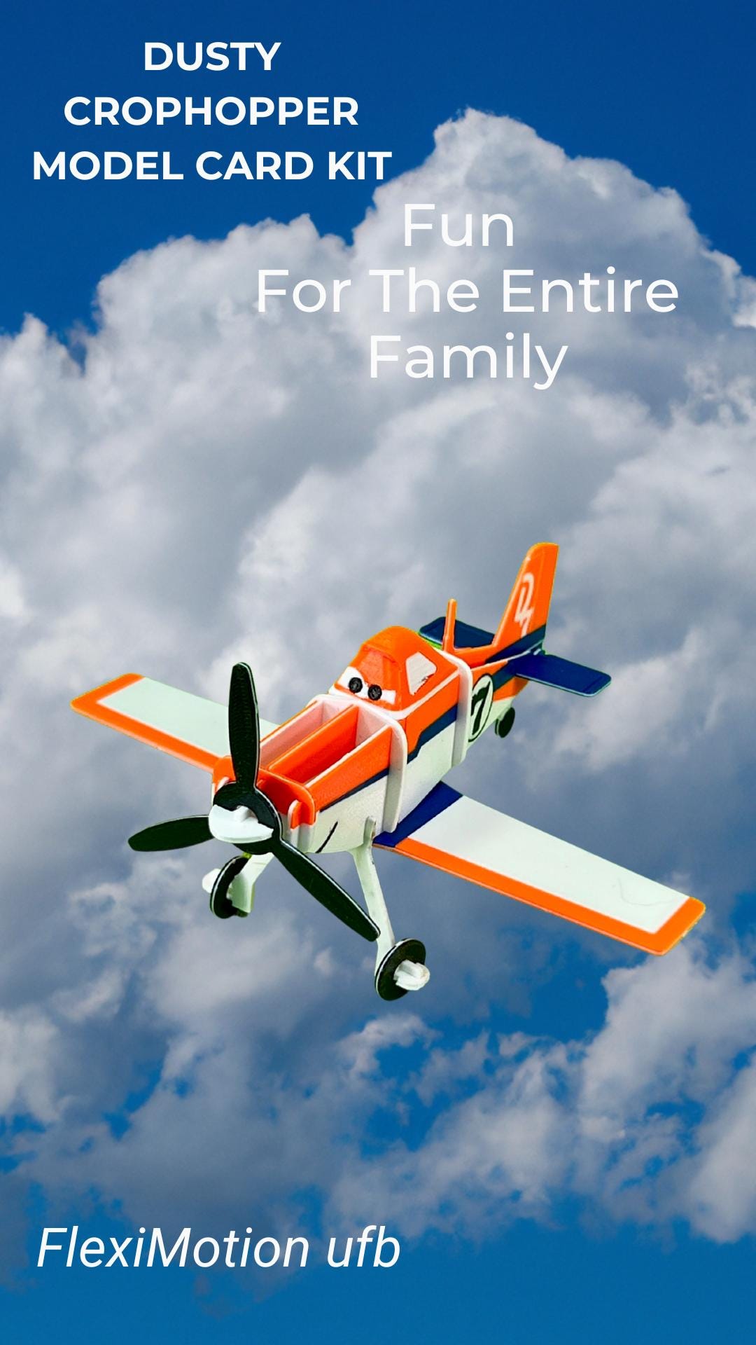 Dusty Crophopper Cartoon Model Card Kit - Disney Planes Inspired 3D ...