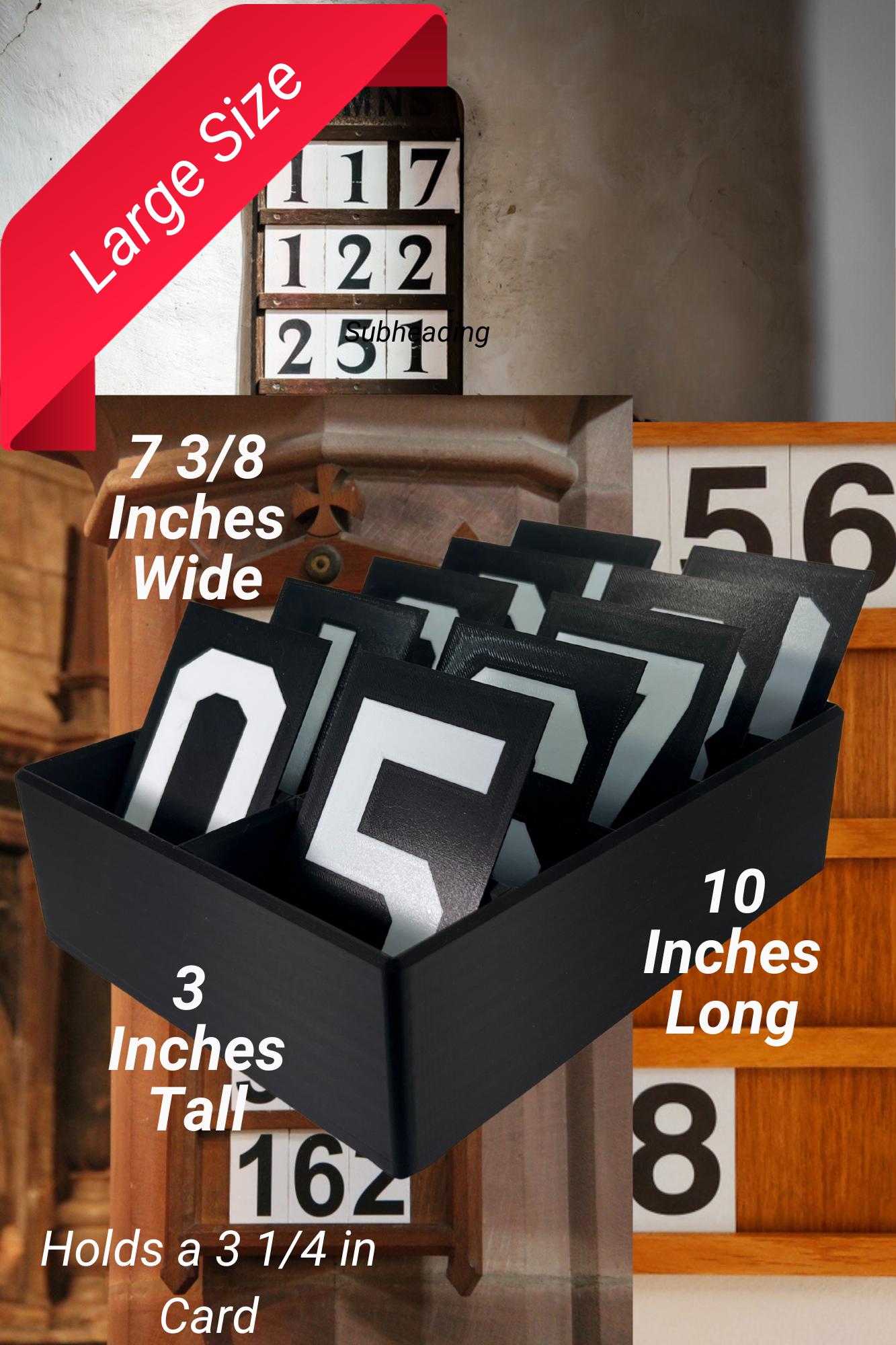 Hymn Board Number Box – 4 Sizes - Scalable Options for Elegant Worship ...