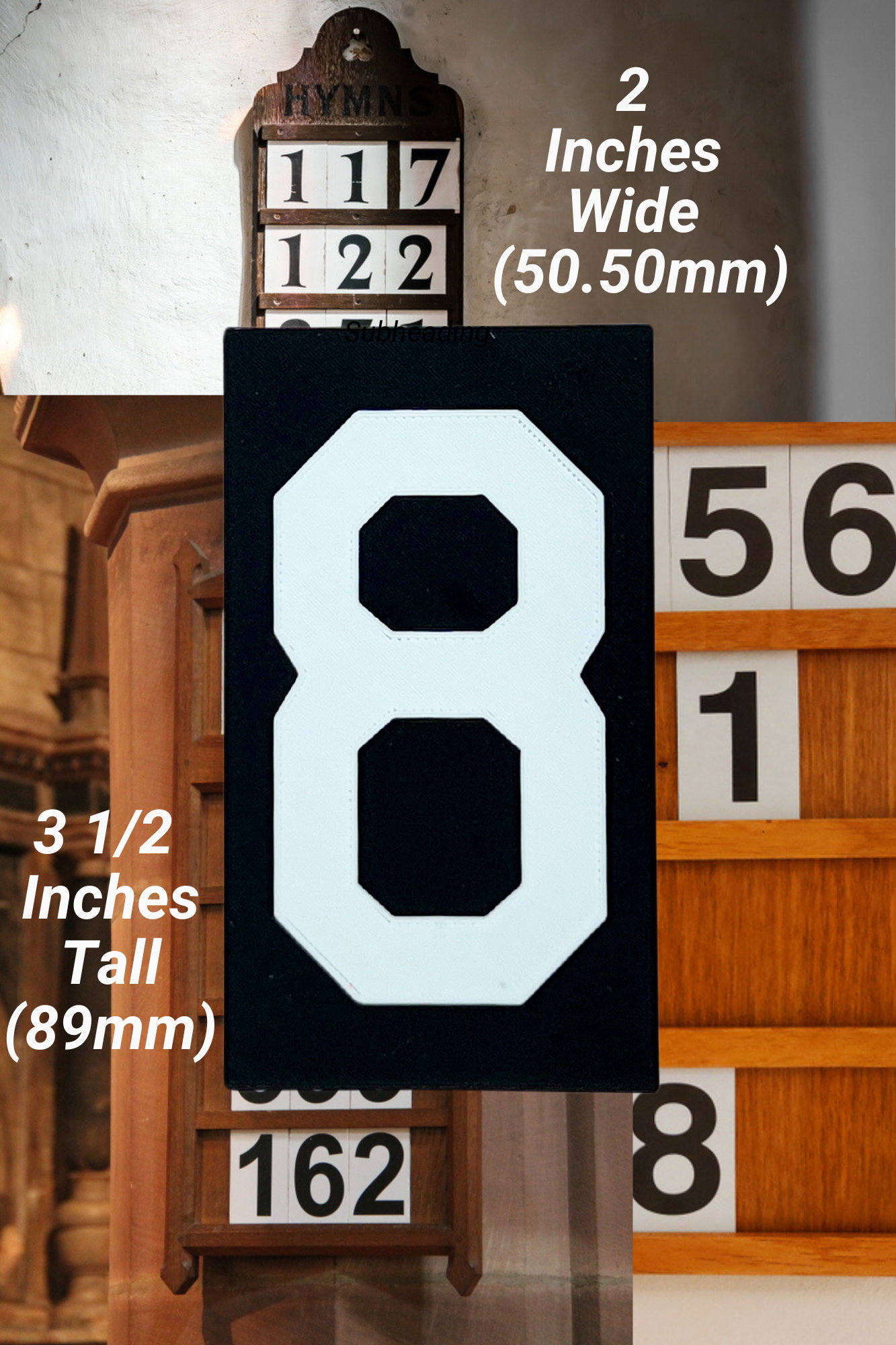 Church Hymn Board Numbers-classic Black & White - Set of 10 – 2 X 3 1/2 ...