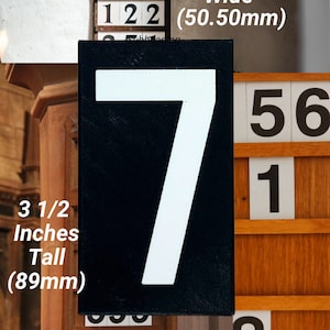 Church Hymn Board Numbers Set – Black & White 2" X 3.5" – Easy Read ...
