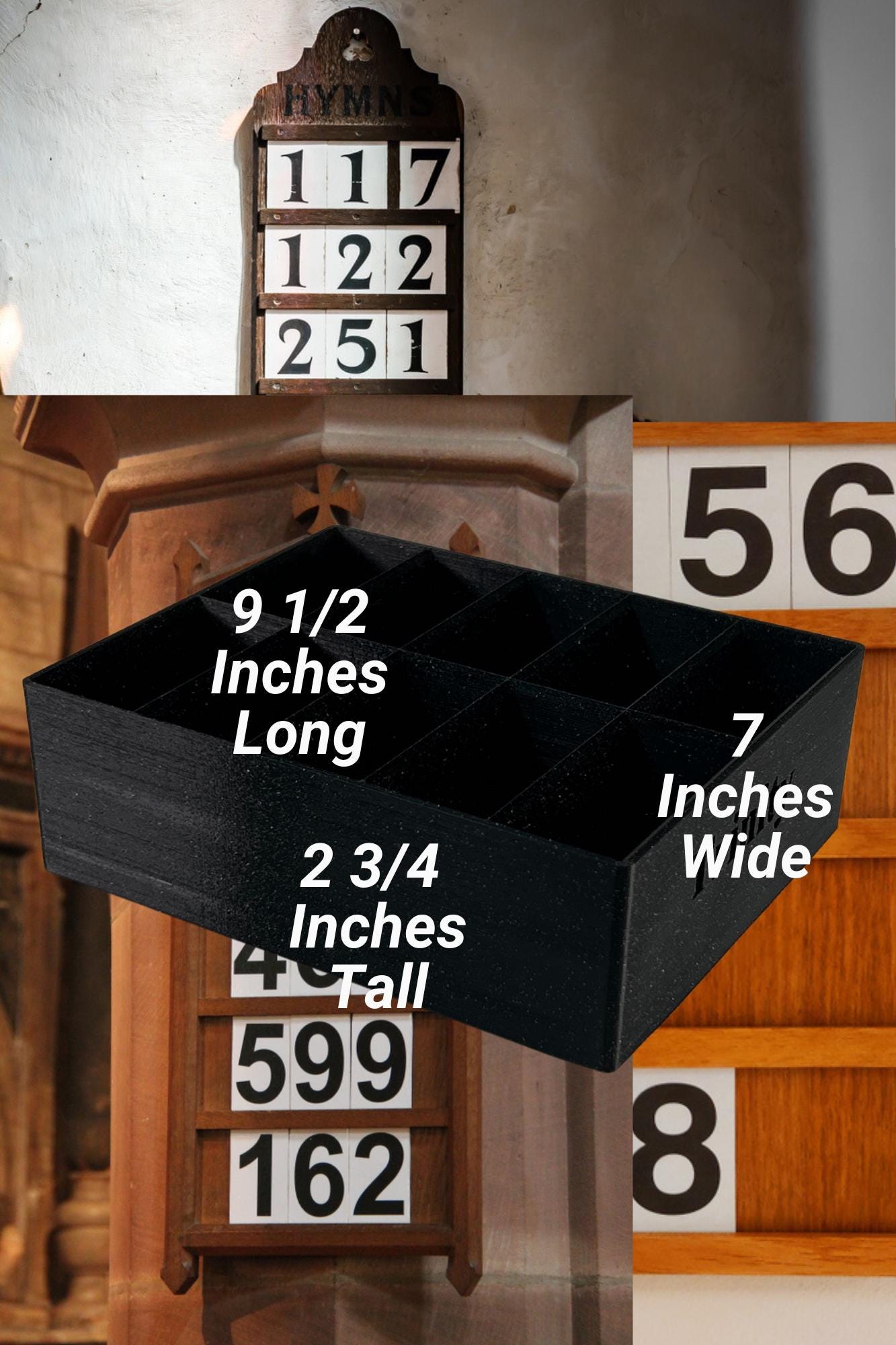 Church Hymn Board Number Box in Classic Black - 2 Sizes - Etsy