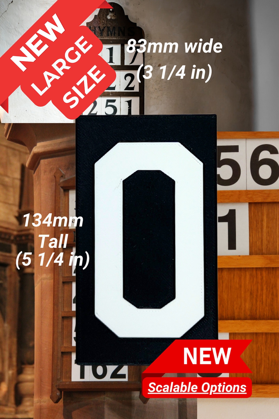 Church Hymn Board Numbers Set – Large 5 1/4 X 3 1/4" – Easy Read ...