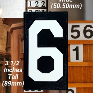 Church Hymn Board Numbers Set – Black & White 2" X 3.5" – Easy Read ...