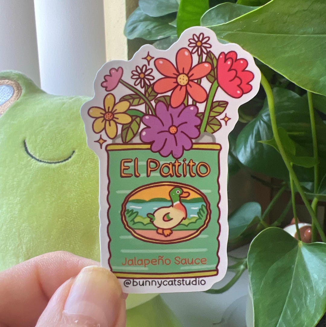 Ducky Jalapeno Sauce Sticker, Aesthetic Stickers, Quote Stickers ...
