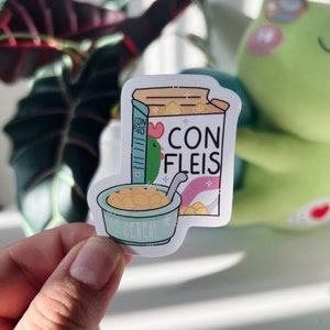 Con Fleis Cereal Sticker, Mexican Sticker, Mexican Food Sticker, Latina ...