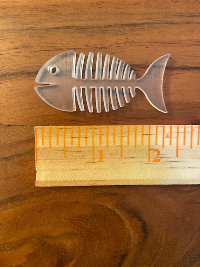 Fish Bone Keychain 3D Printed Resin Key Chain 3D - Etsy